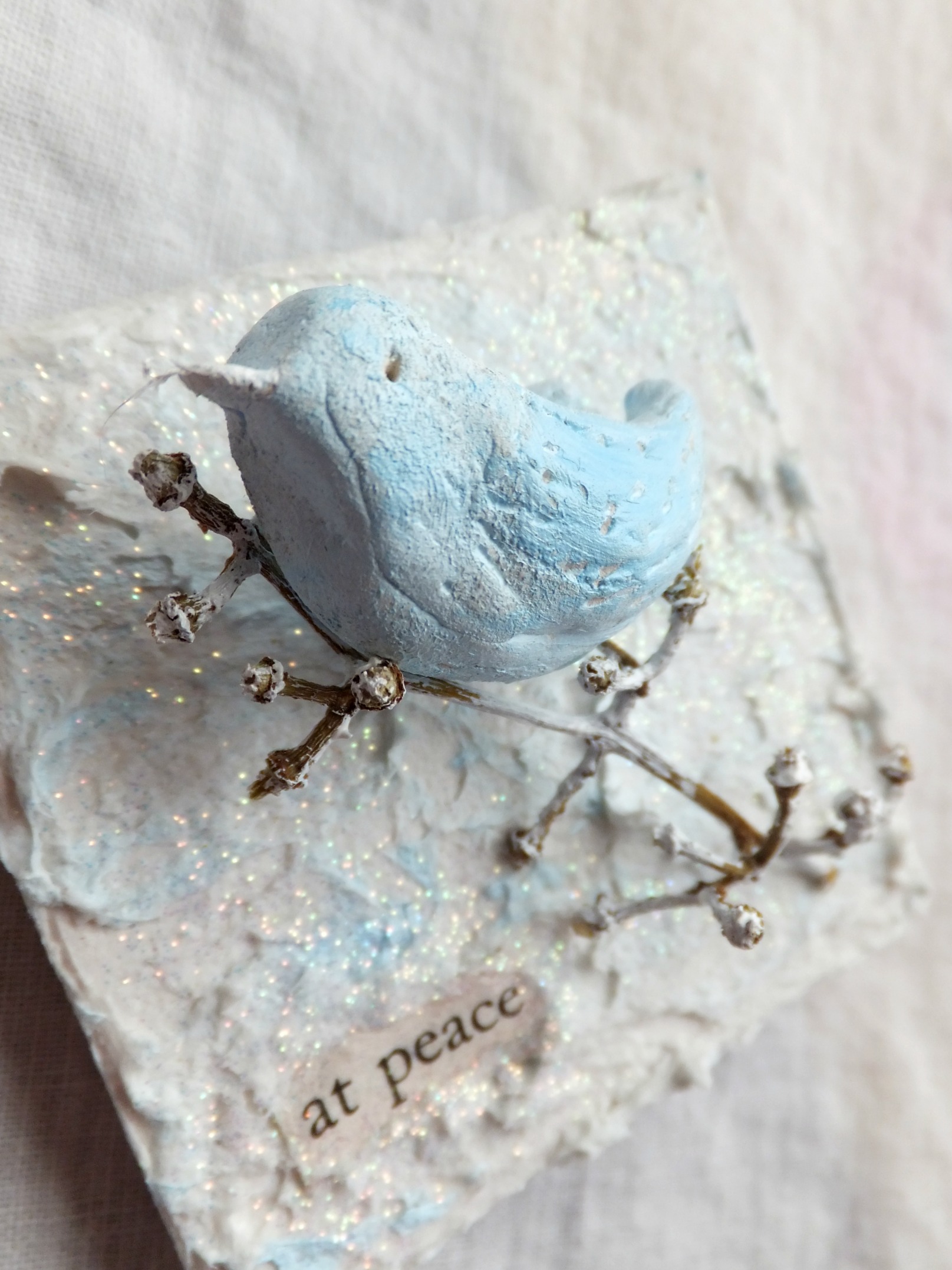 More Mini Canvases with Fiber Paste and Paper Clay - Blue Purple and ...