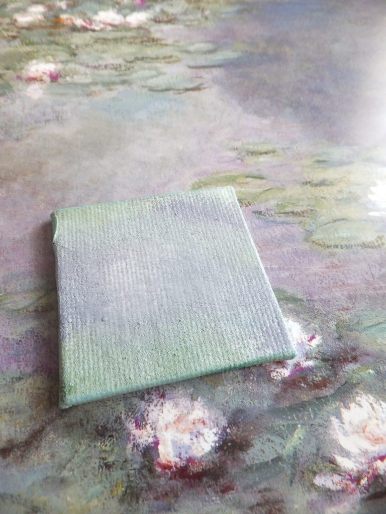 Miniature Monet Paintings - Blue Purple and Scarlett